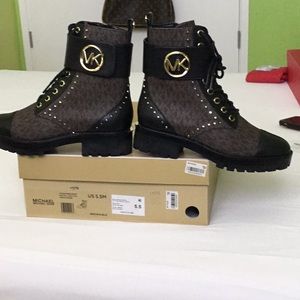 MICHAEL Michael Kors | Shoes | Mk Logo Ankle Boots | Poshmark